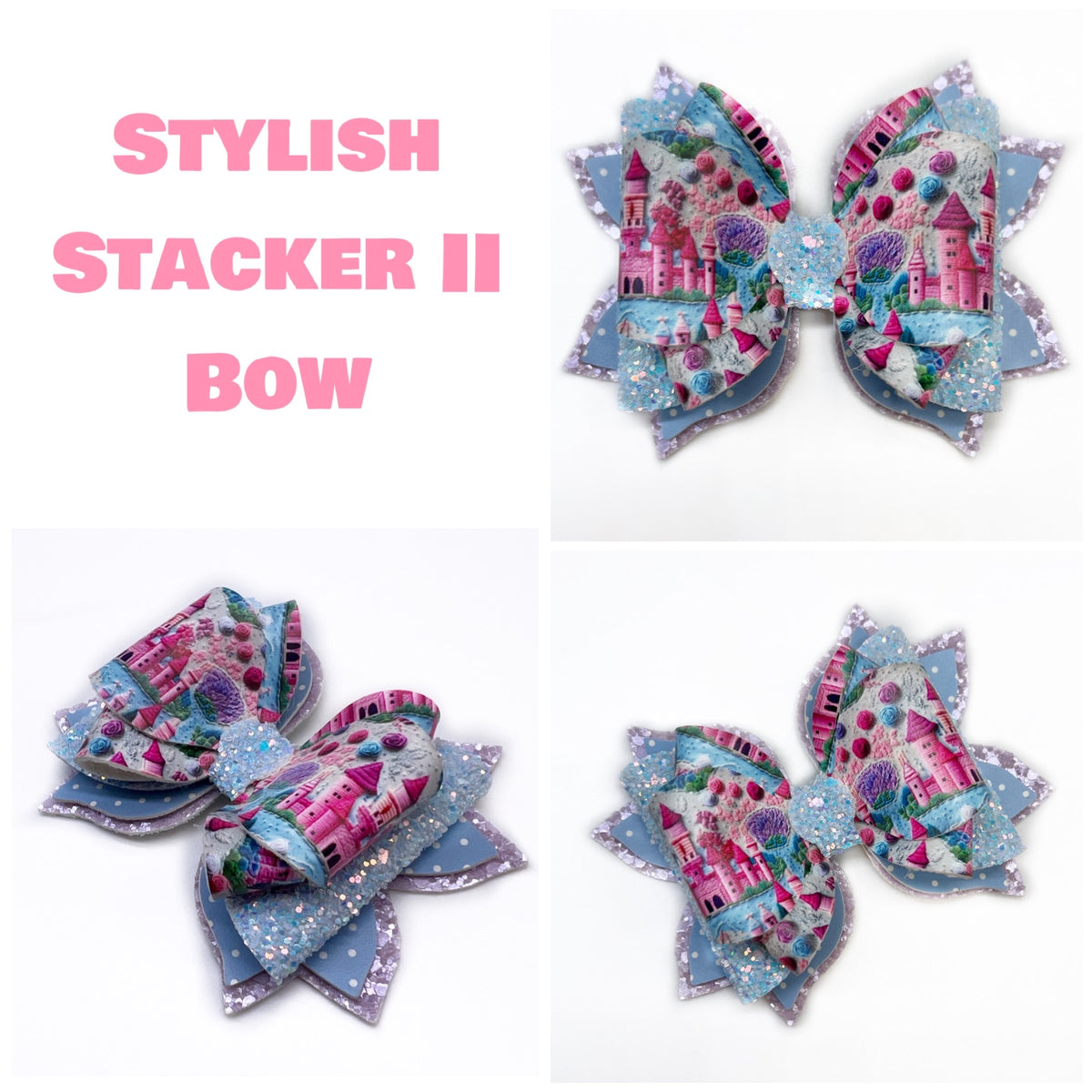 Stylish Stacker II Bow 3" Medium - TEMPLATE – www.glittergallery.com.au