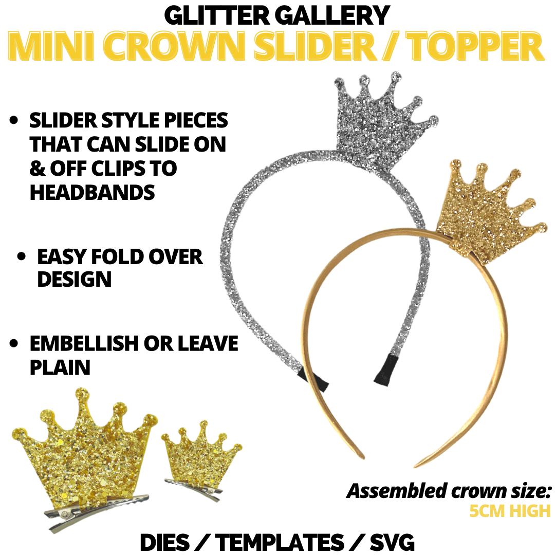 Mini Crown Slider/ Topper TEMPLATE – www.glittergallery.com.au