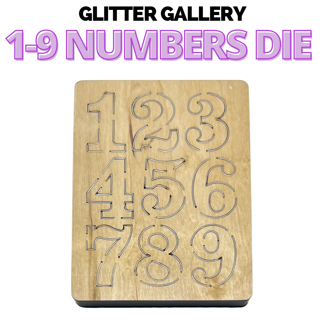 1-9 Numbers DIE – www.glittergallery.com.au